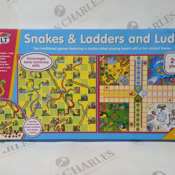SNAKES & LADDERS AND LUDO BOARD GAME SET 4555168-Simon Charles Auctioneers