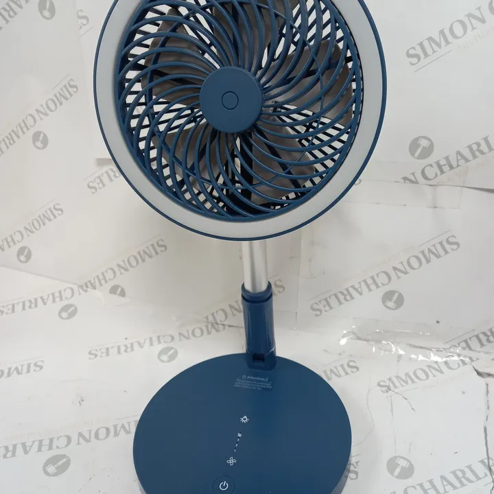 CORDLESS LED FOLDABLE FAN, BLUE 4408646-Simon Charles Auctioneers
