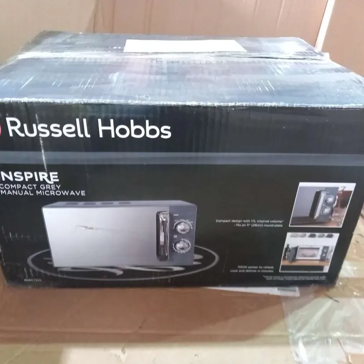 INSPIRE COMPACT GREY MANUAL MICROWAVE 4802536-Simon Charles Auctioneers