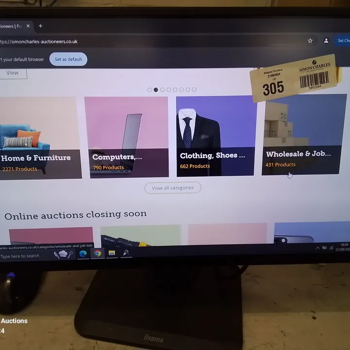 IIYAMA PROLITE XB2481HS AND HP HQ TRE 4835412-Simon Charles Auctioneers