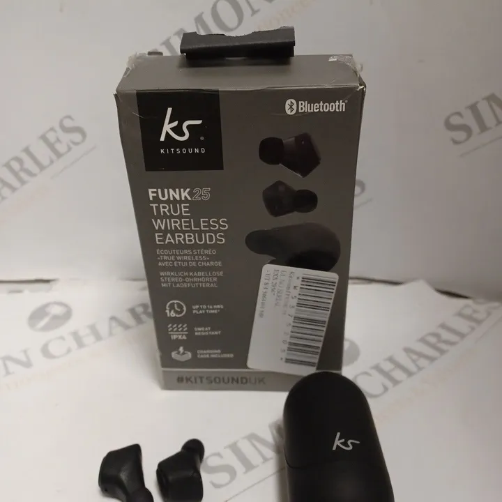 KITSOUND FUNK 25 TRUE WIRELESS EARPHONES 4529602-Simon Charles Auctioneers